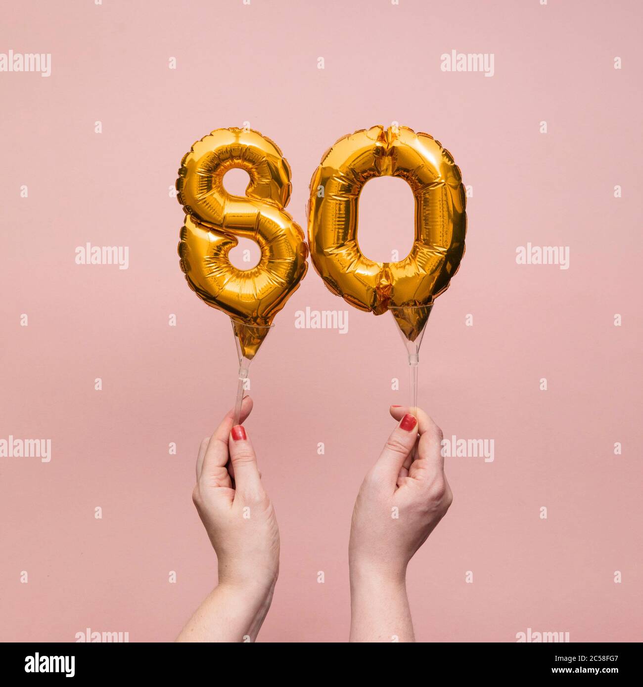 Happy birthday number 80 greeting hi-res stock photography and images ...