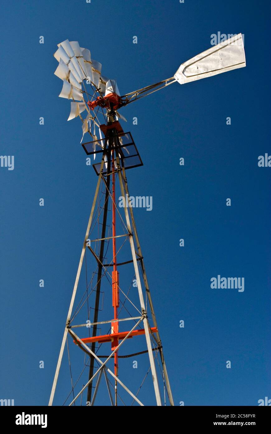 Windmill at Chihuahuan Desert in Big Bend Ranch State Park area, Texas ...