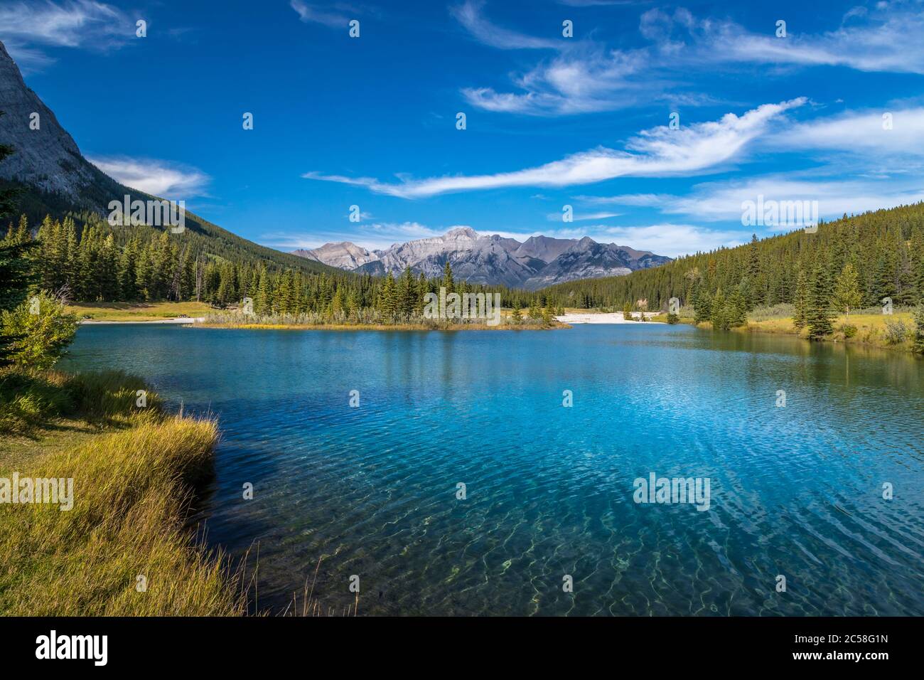 Stunning turquoise Cascade Ponds with Mount Astley in the distance ...