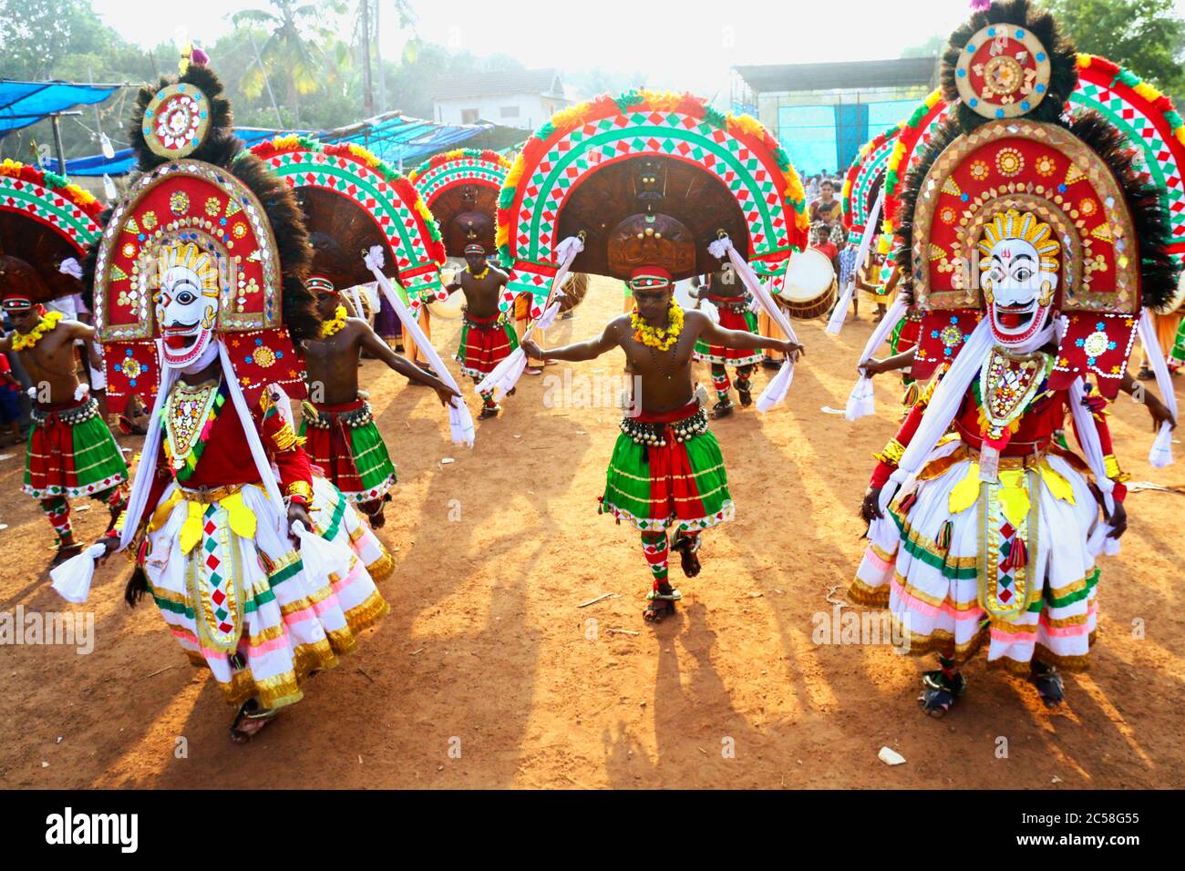 dancers of kathakali dancer,theyyam,thira,folk dancers,celebration ...