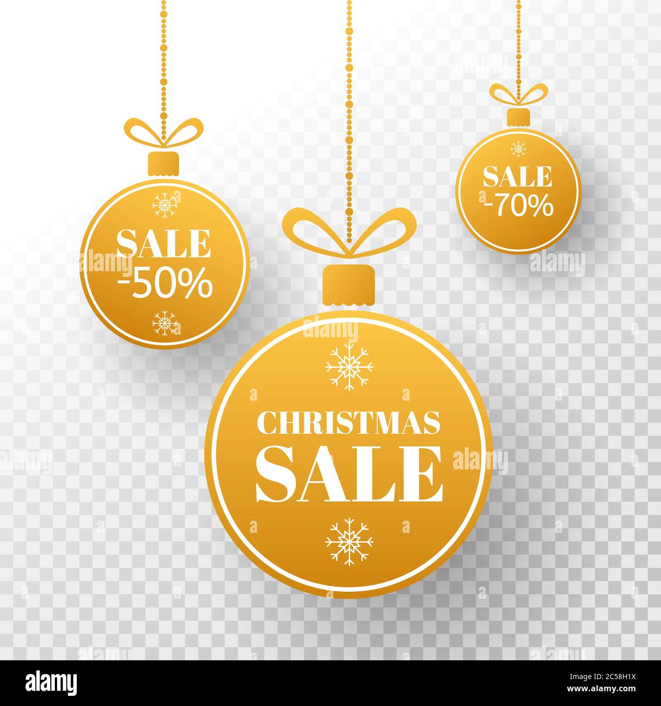 Christmas label. Winter price tag. Gold Merry Christmas and New Year ...