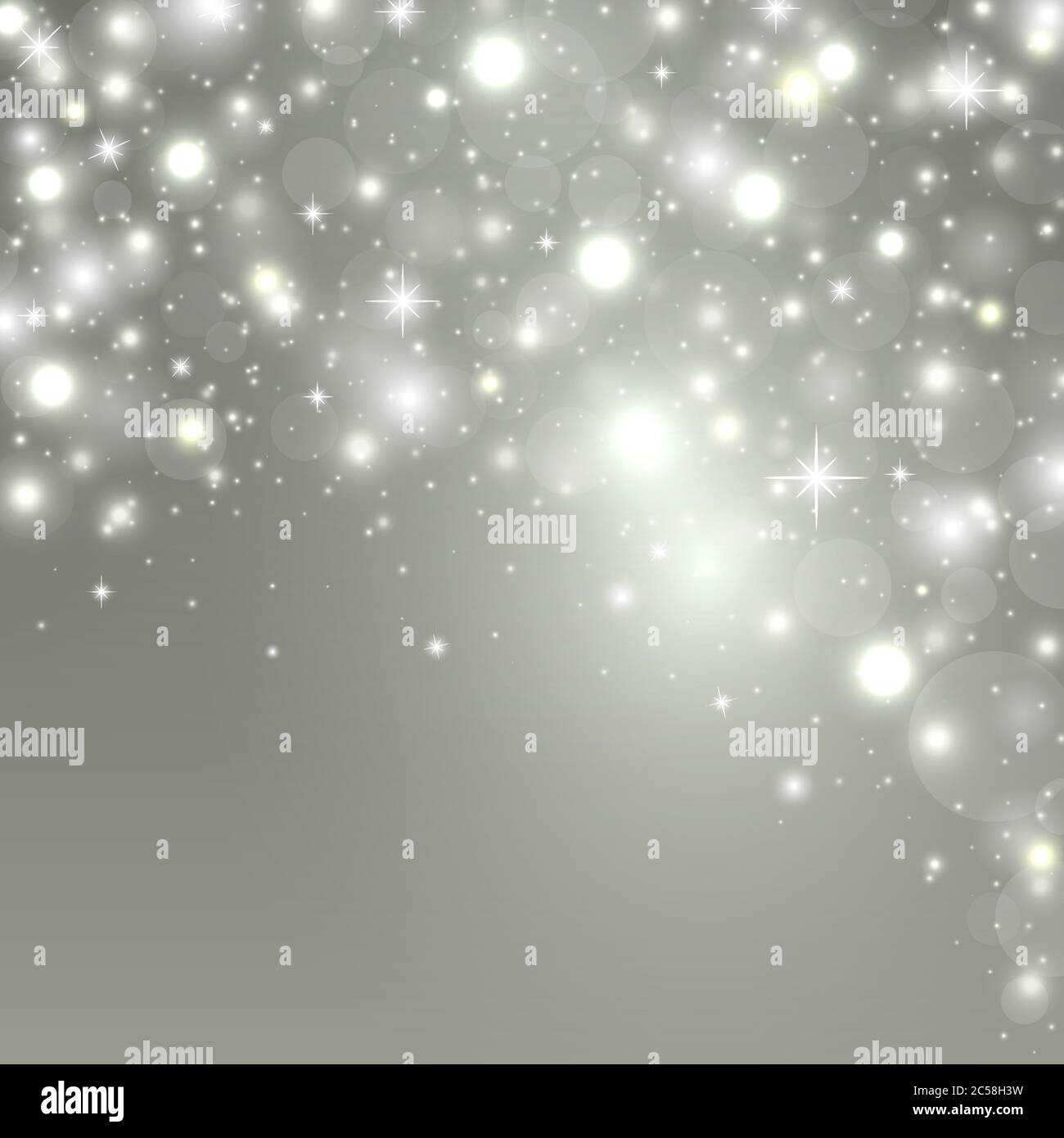 Christmas background with lights, sparkle stars and place for text ...