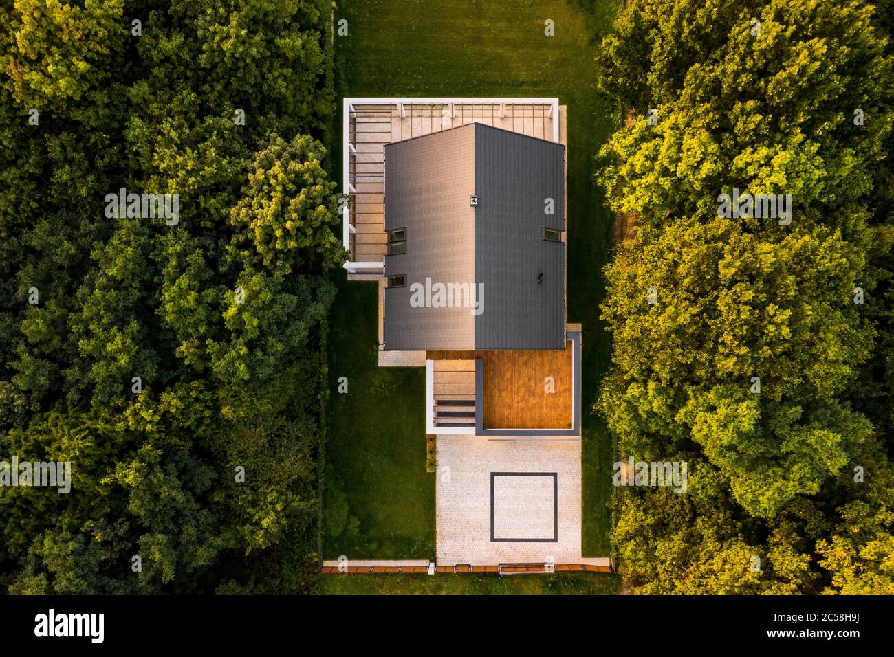 Garden design aerial view hi-res stock photography and images - Alamy