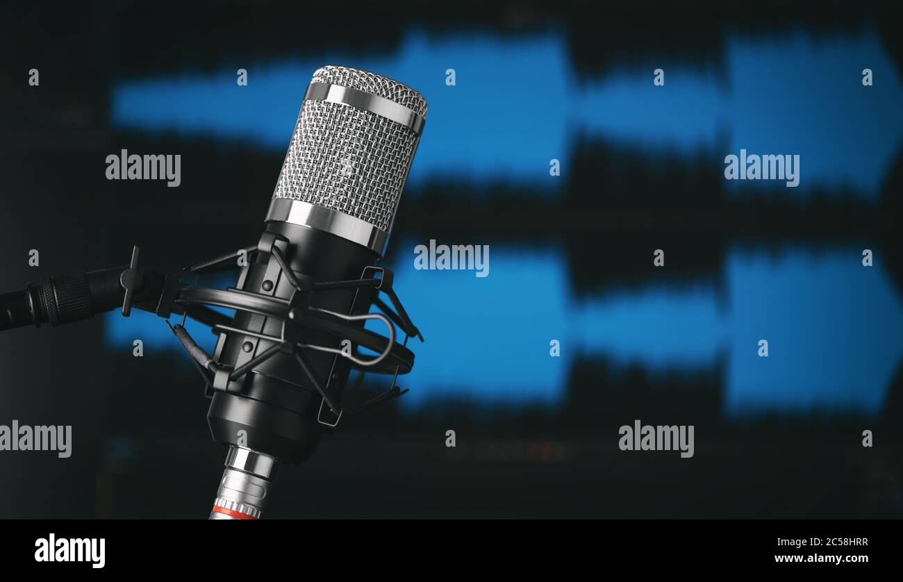 Reporter audio recording interview hi-res stock photography and images ...