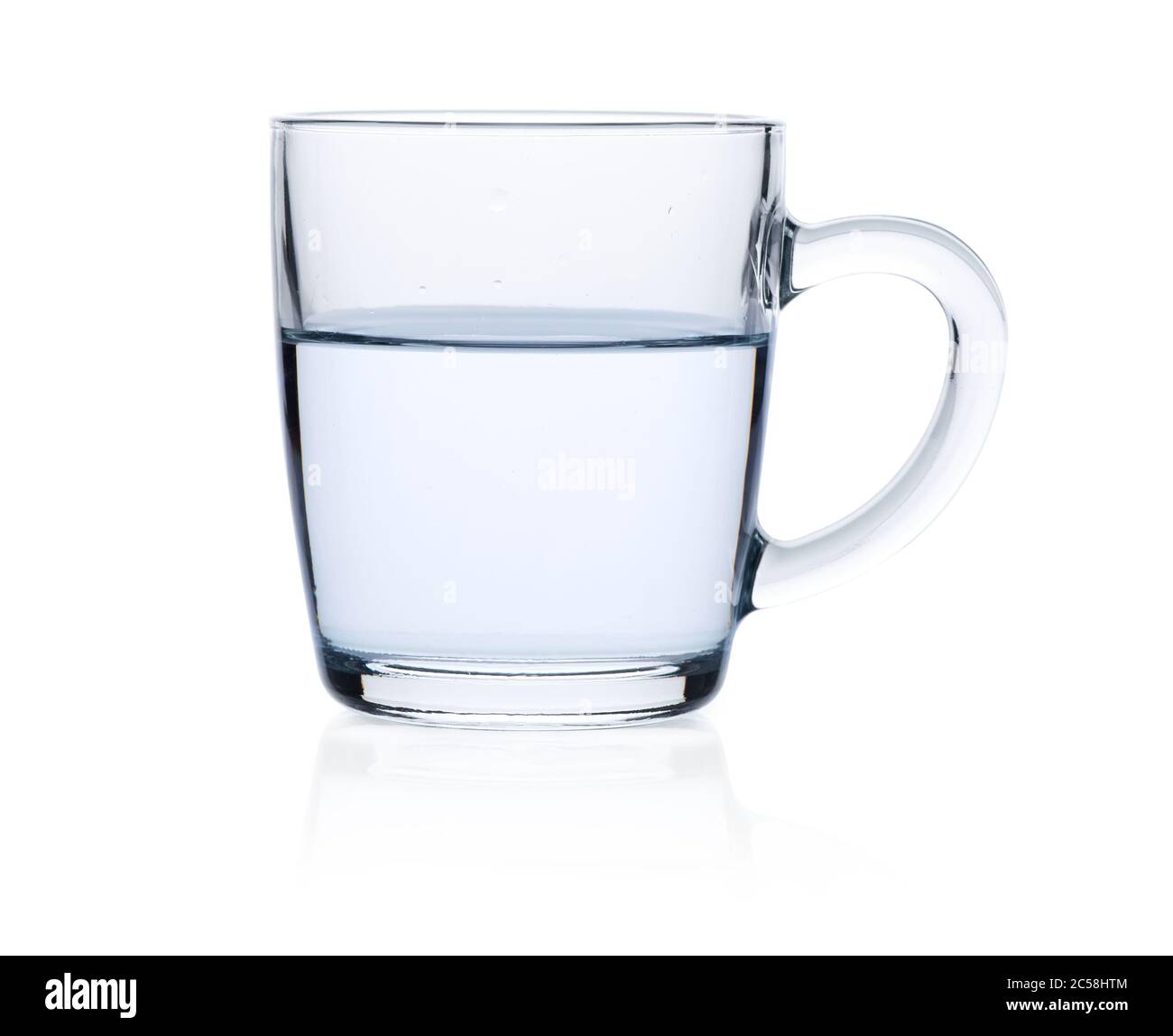 Front view of water glass isolated on white Stock Photo - Alamy
