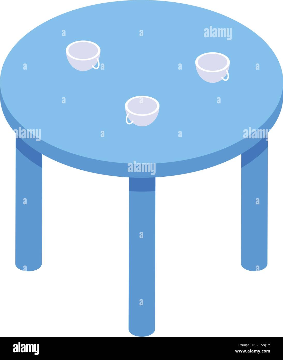 Childrens round table icon, isometric style Stock Vector Image & Art ...