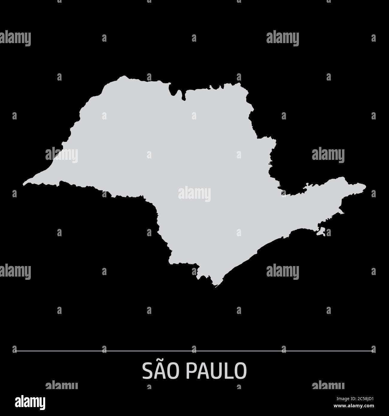 Sao Paulo State map icon Stock Vector Image & Art - Alamy