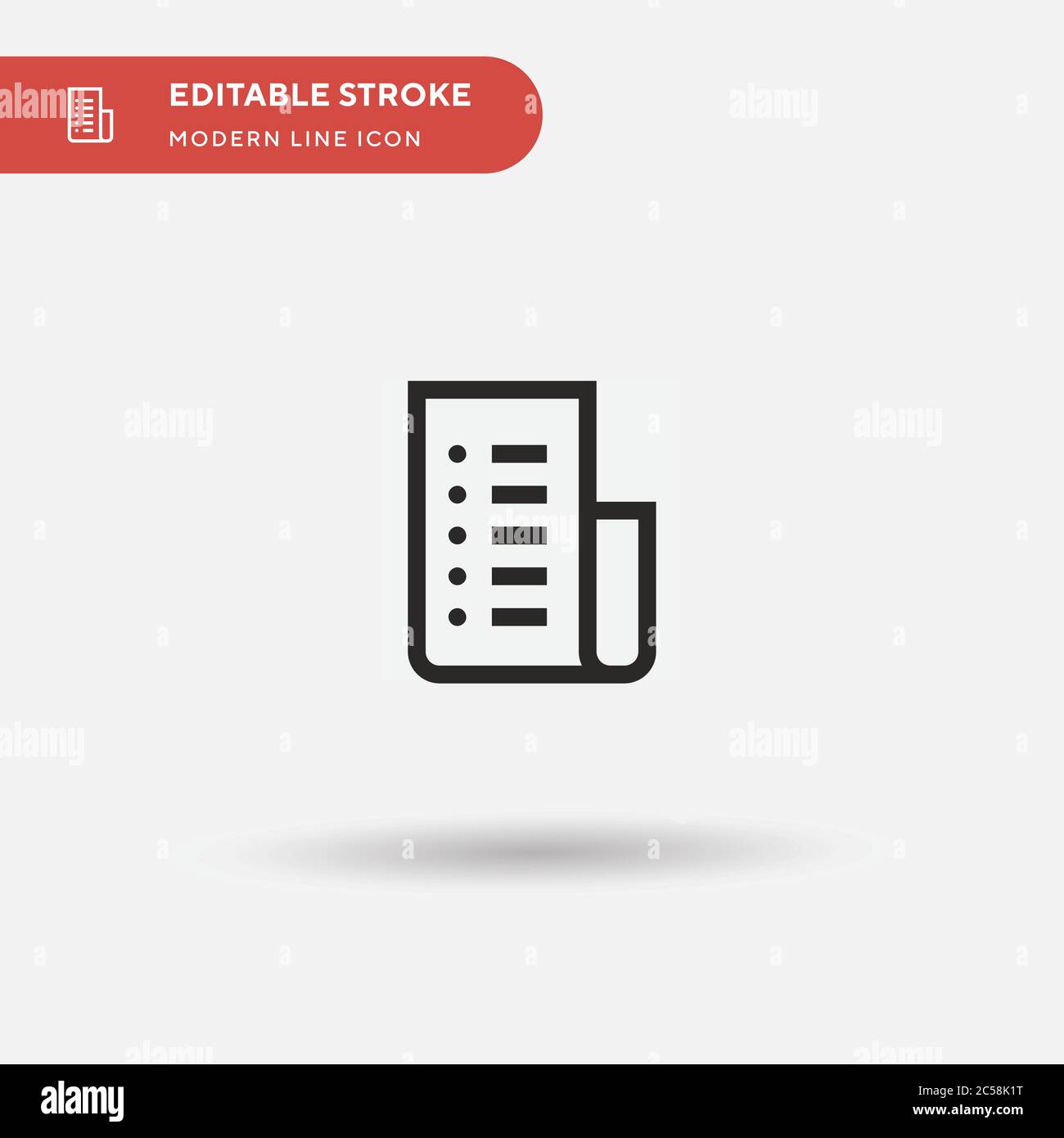 Shopping List Simple vector icon. Illustration symbol design template ...