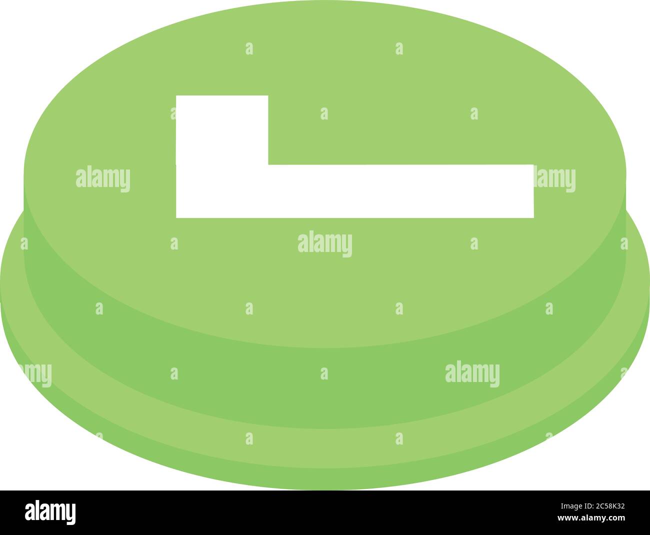 Approved green button icon, isometric style Stock Vector Image & Art ...