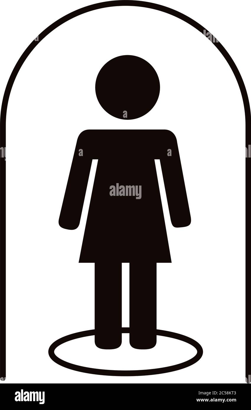 woman in dome stay at home silhouette style icon vector illustration ...