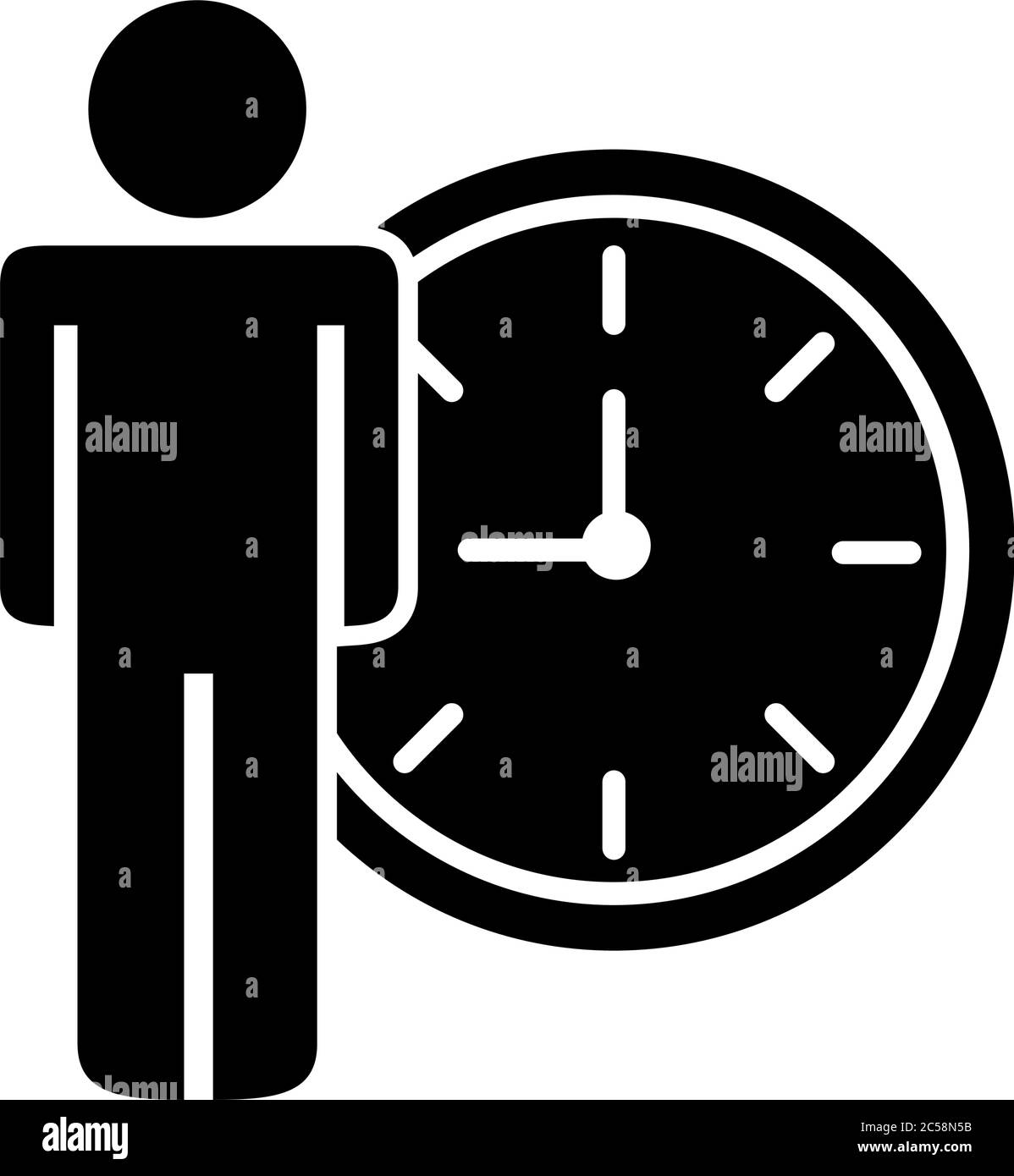 Clock Silhouette High Resolution Stock Photography and Images - Alamy