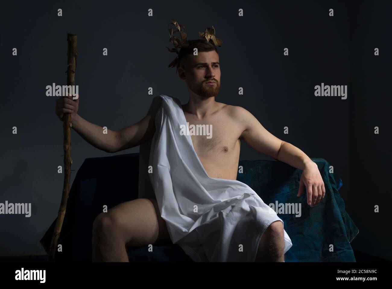 Old greek man sitting on hi-res stock photography and images - Alamy