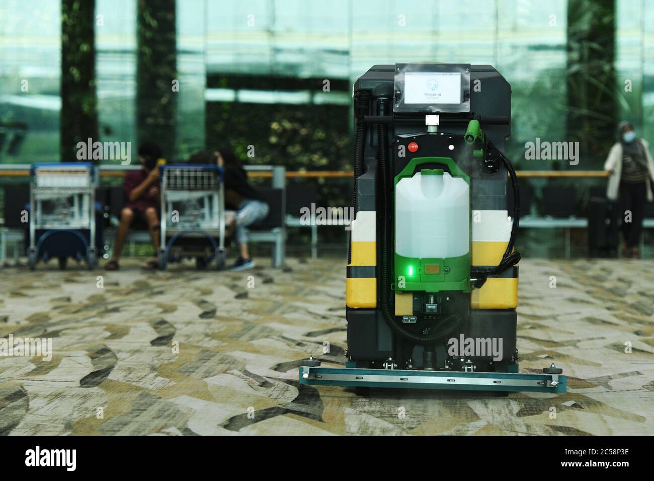 Singapore. 1st July, 2020. An automatic cleaning robot equipped with ...