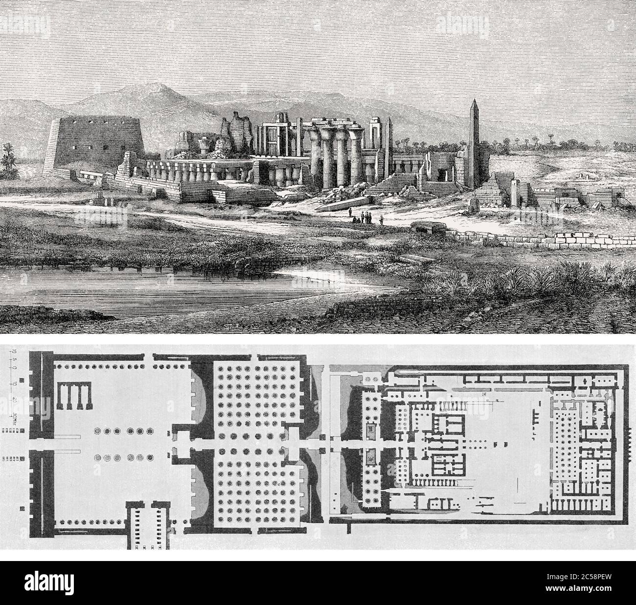 Plan of the karnak temples hi-res stock photography and images - Alamy