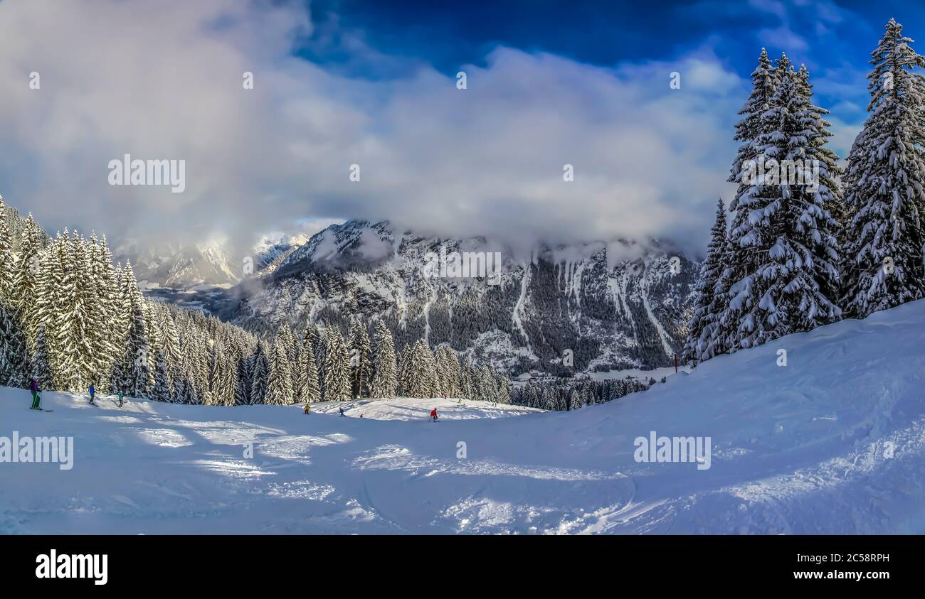 Ski slope in clear weather Stock Photo - Alamy