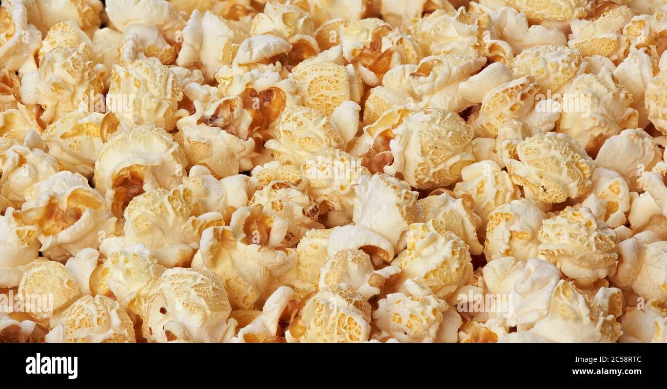 background of popcorn flakes. Food texture Stock Photo - Alamy