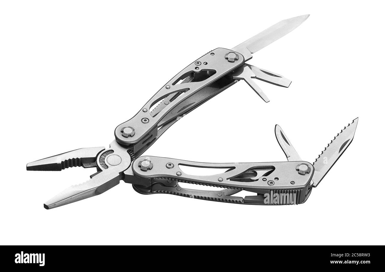 multitool isolated on a white background with clipping path Stock Photo ...