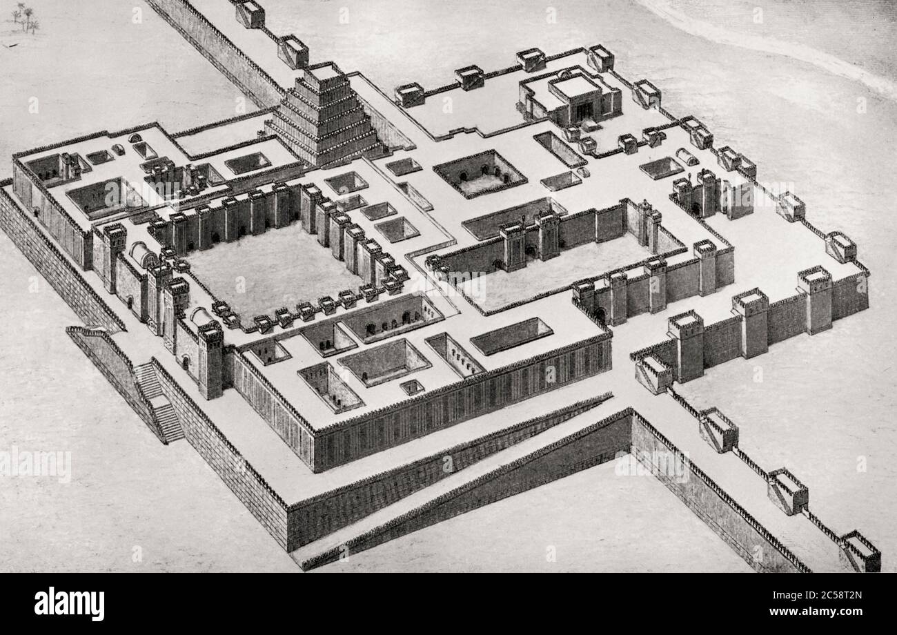 Palace of Sargon II of Assyria at Dur-Sharrukin, Khorsabad, Iraq ...