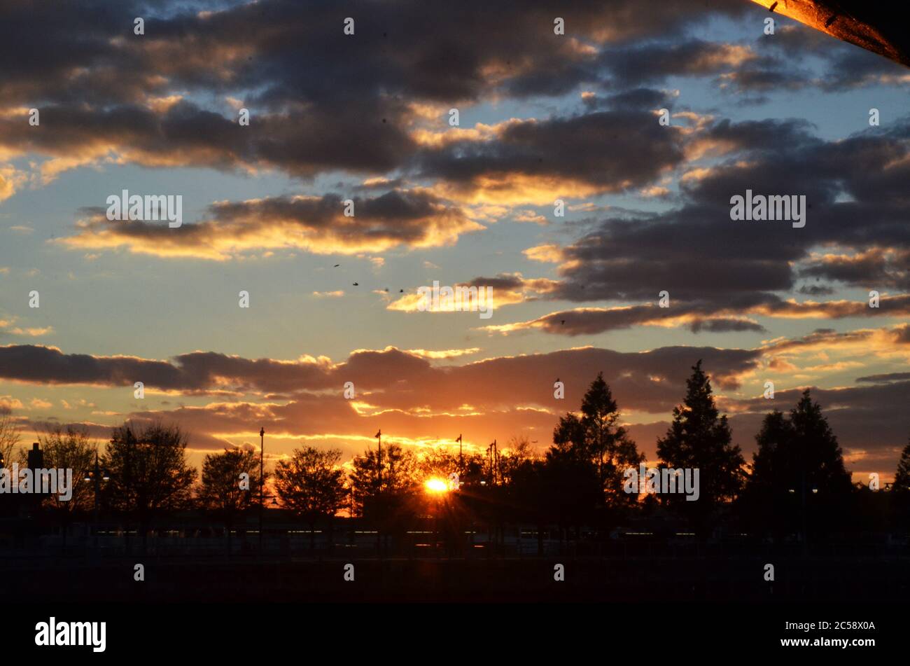 New York City sunset background Travel November 2015 Stock Photo - Alamy