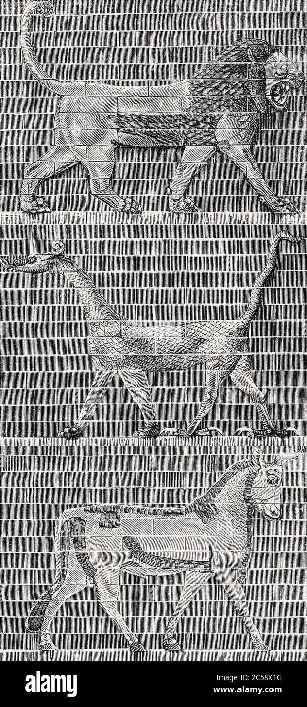 Ishtar gate illustration hi-res stock photography and images - Alamy