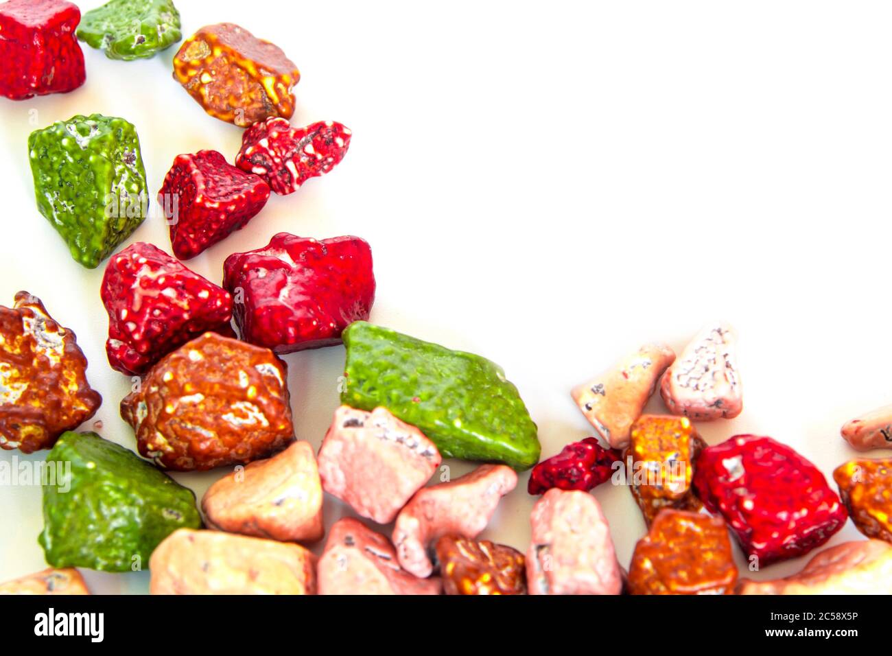 Colorful of sugar-coated chocolate candy which has The shape imitate ...