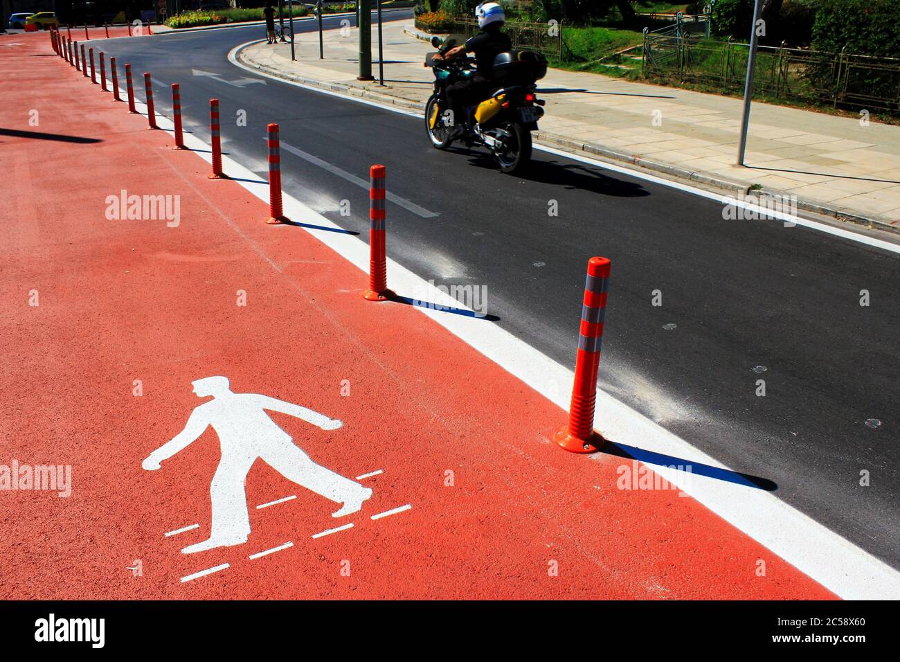 Greece, Athens, June 16 2020 - Symbol for pedestrians, pedestrian ...