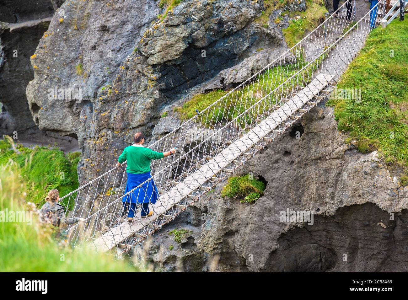 Carrick-A-Rede rope bridge, Northern Ireland, United Kingdom Stock ...