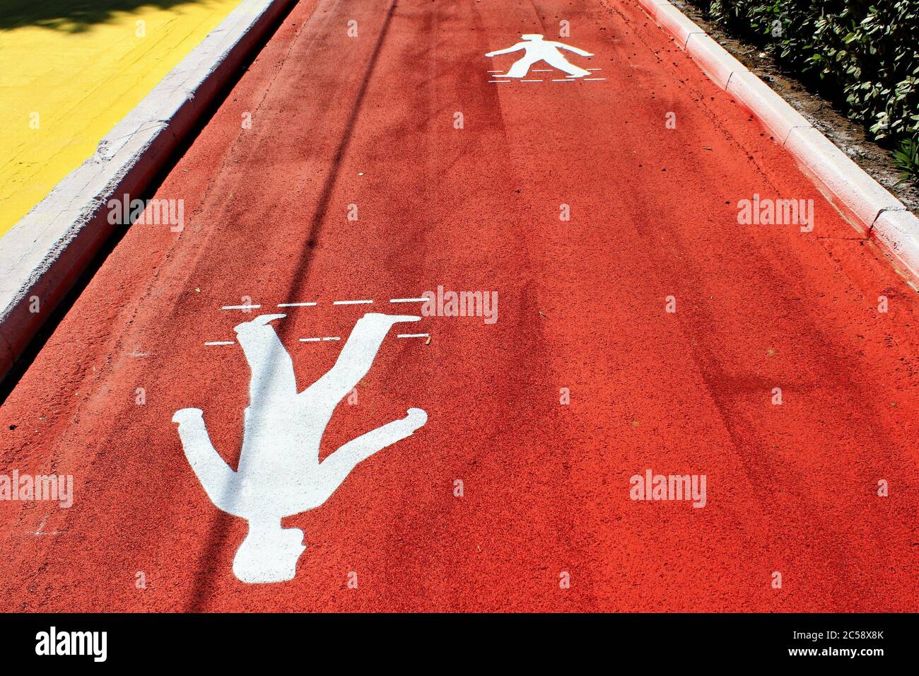 Greece, Athens, June 16 2020 - Symbol for pedestrians, pedestrian ...
