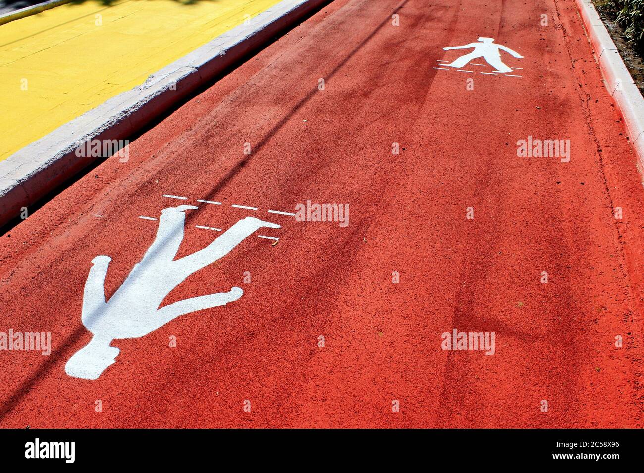 Greece, Athens, June 16 2020 - Symbol for pedestrians, pedestrian ...