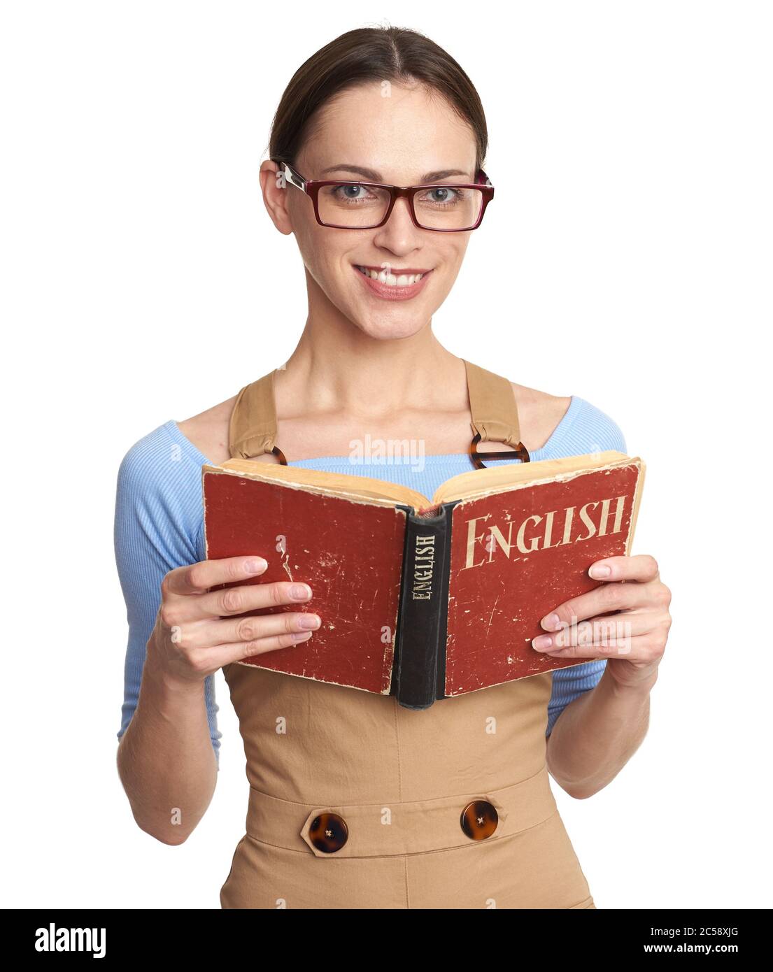 Language learning woman cute hi-res stock photography and images - Alamy