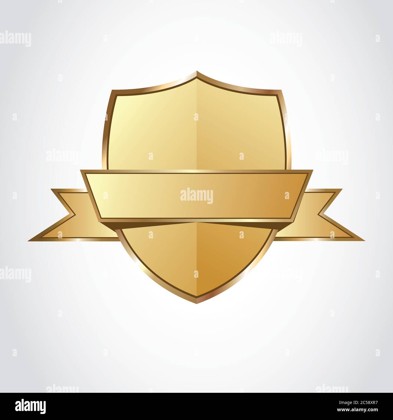 Gold shield with ribbon Stock Vector Image & Art - Alamy