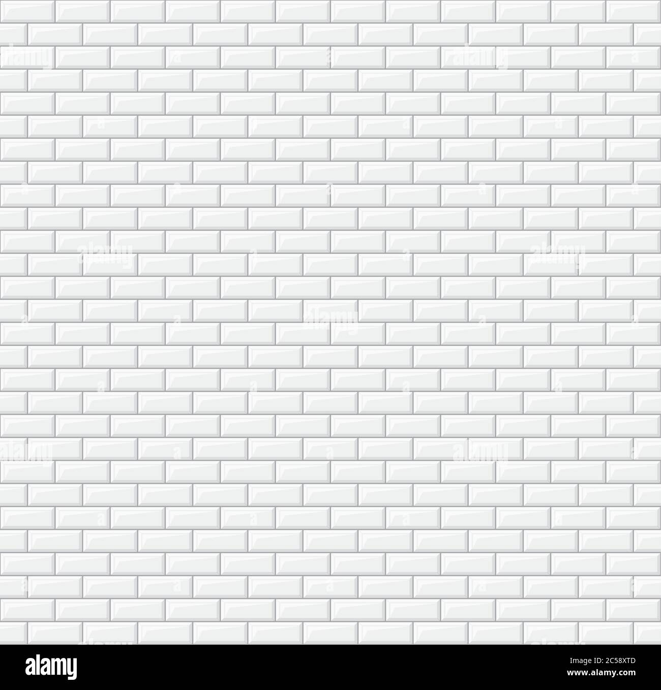 Subway seamless white pattern. Brick wall. Vector illustration Stock ...