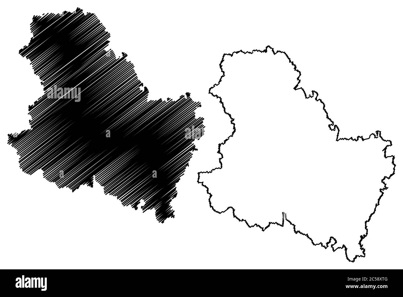 Map of yonne hi-res stock photography and images - Alamy
