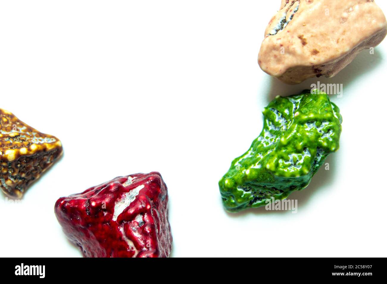 Colorful of sugar-coated chocolate candy which has The shape imitate ...