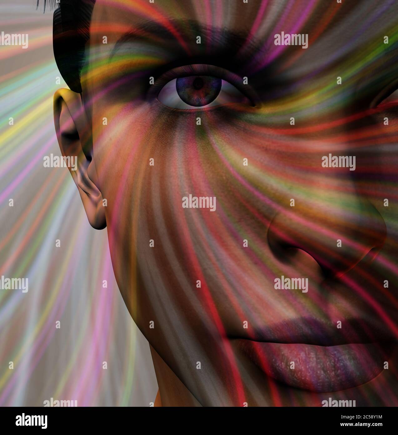 Lady in colors Stock Photo - Alamy