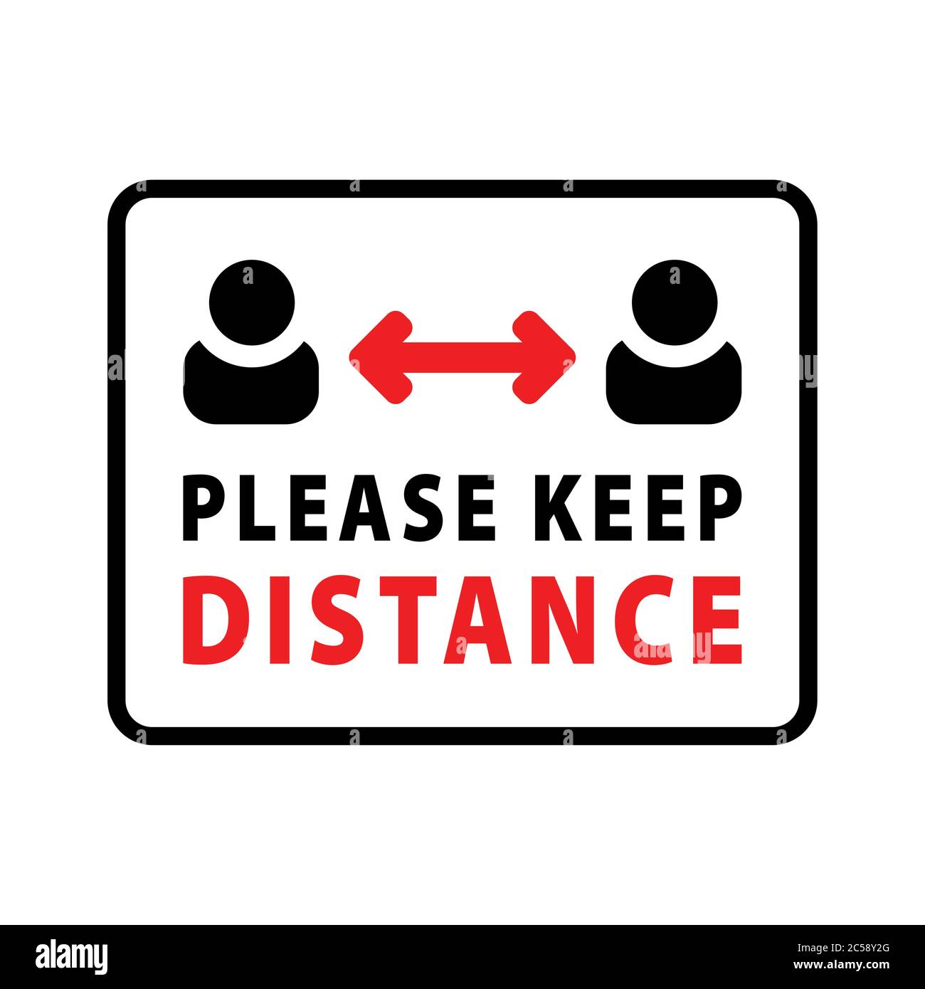 Please keep distance sign, symbol, icon. Vector illustration Stock ...