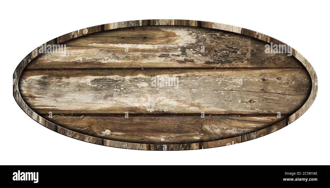 old wooden sign board isolated on white Stock Photo - Alamy