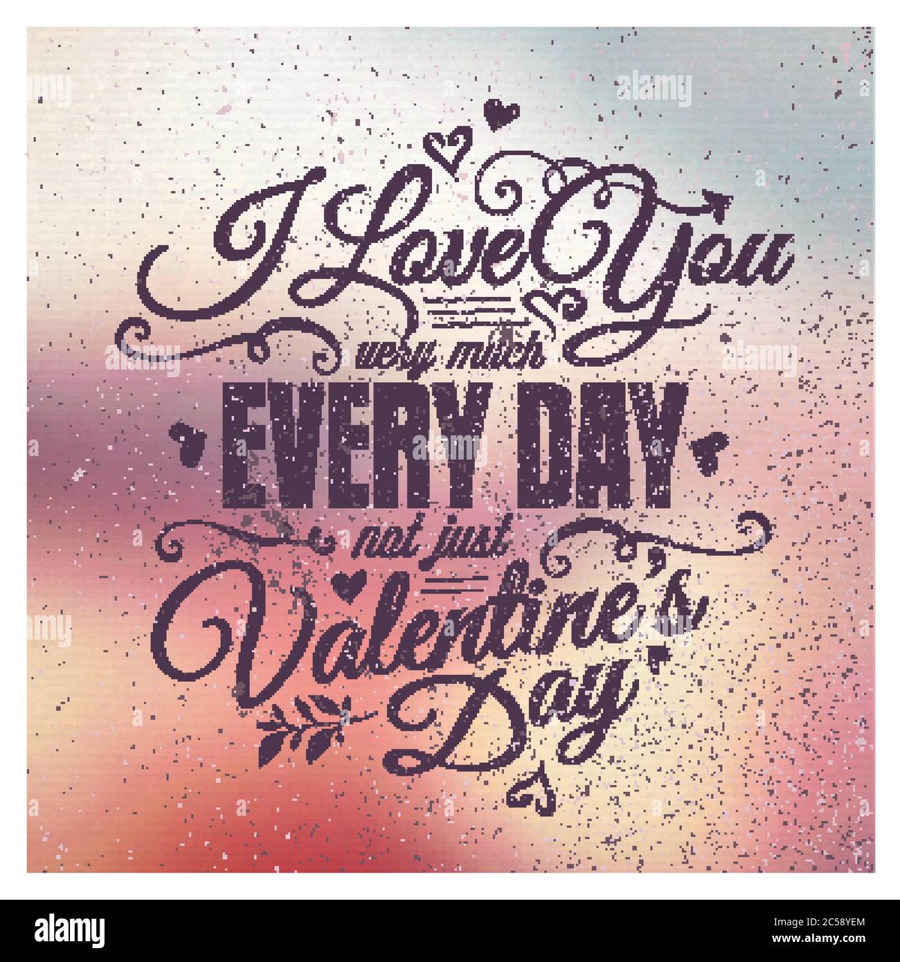 Valentines Day Lettering Stock Vector Image And Art Alamy
