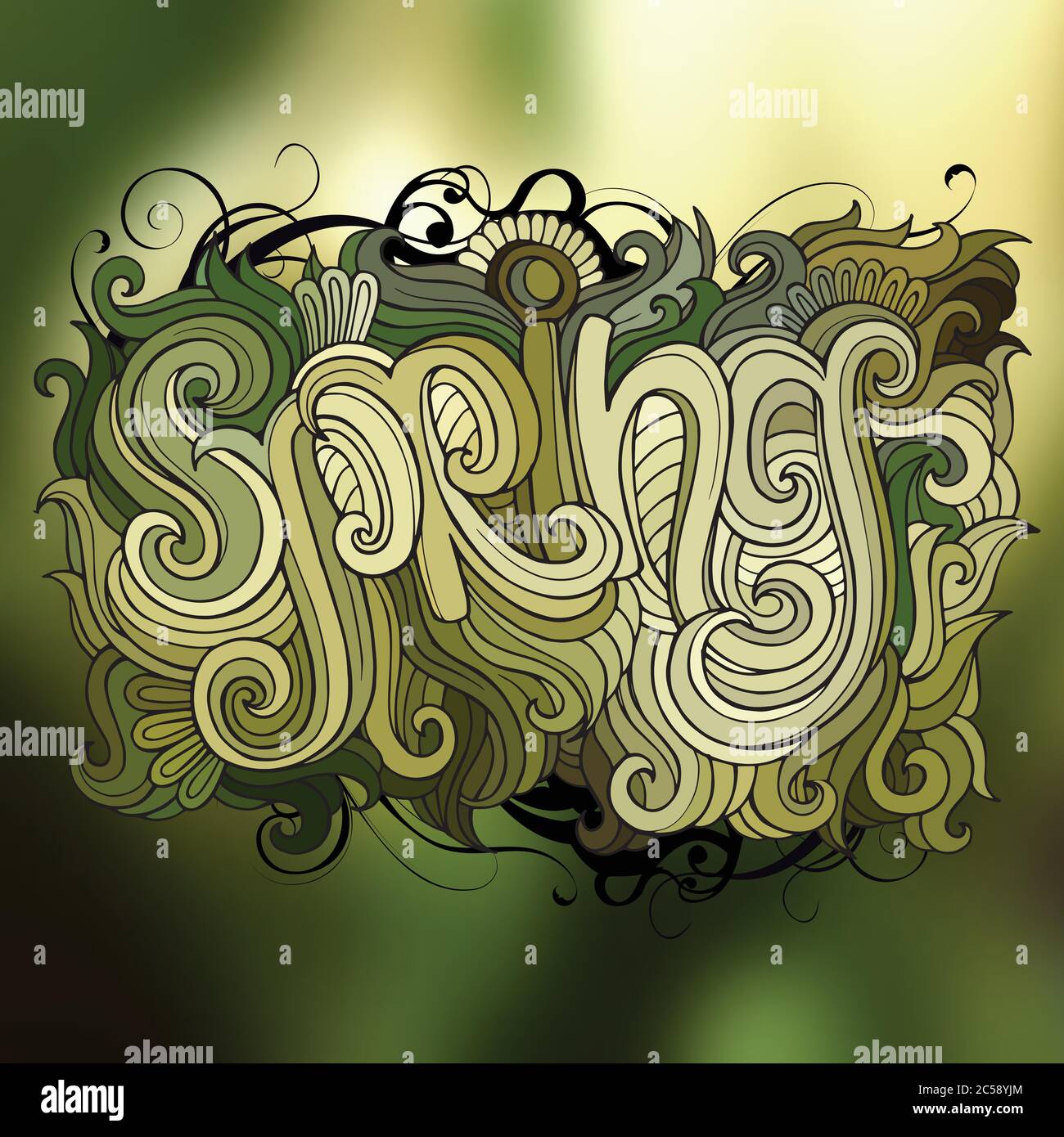 Spring hand lettering Stock Vector Image & Art - Alamy