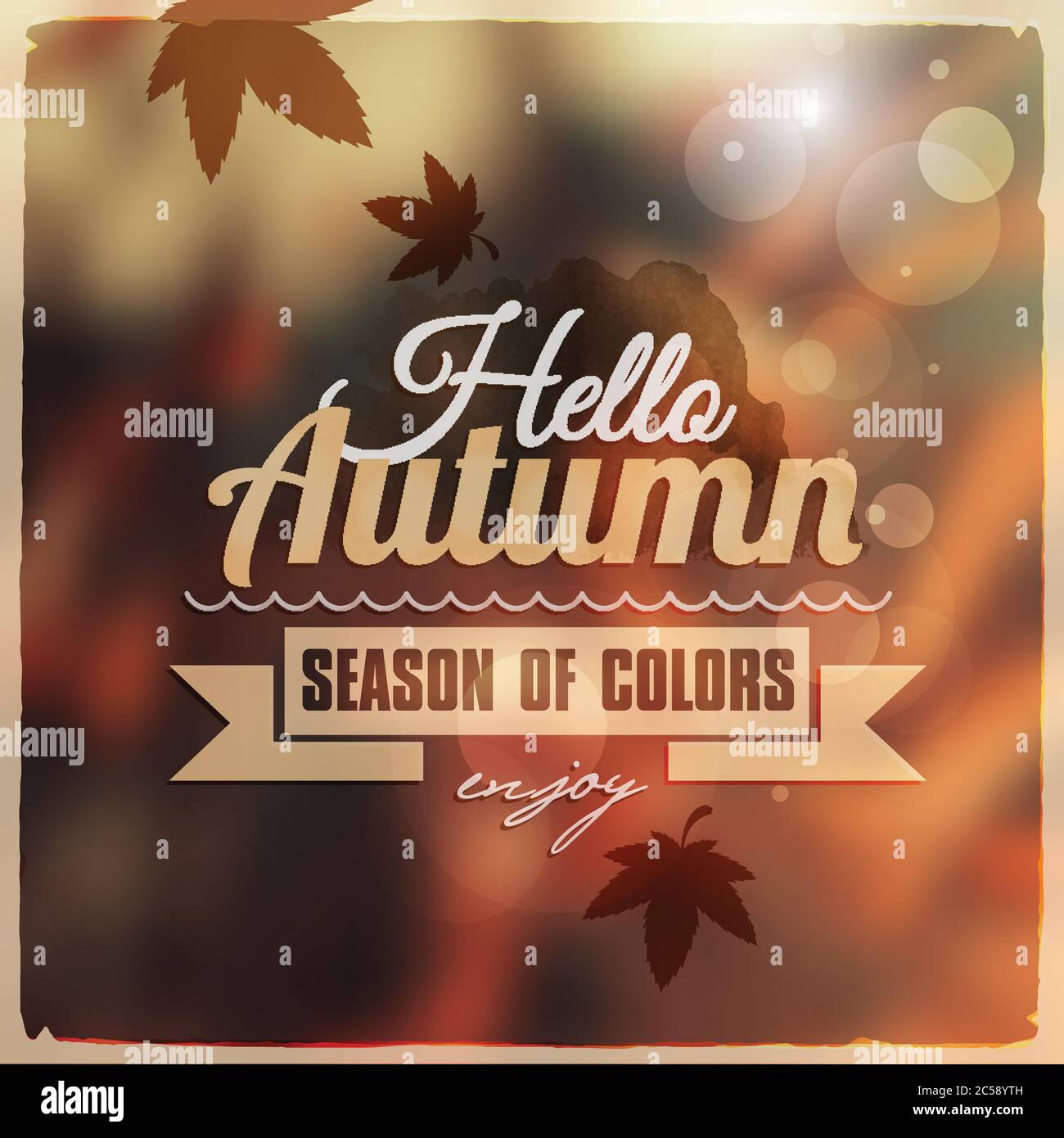 Creative graphic message for your autumn design Stock Vector Image ...