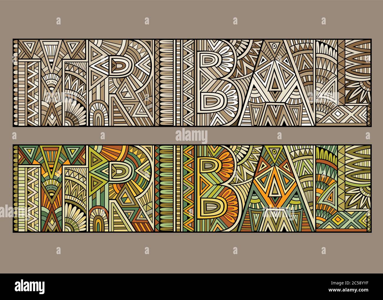 Abstract concept typography "tribal Stock Vector Image & Art - Alamy