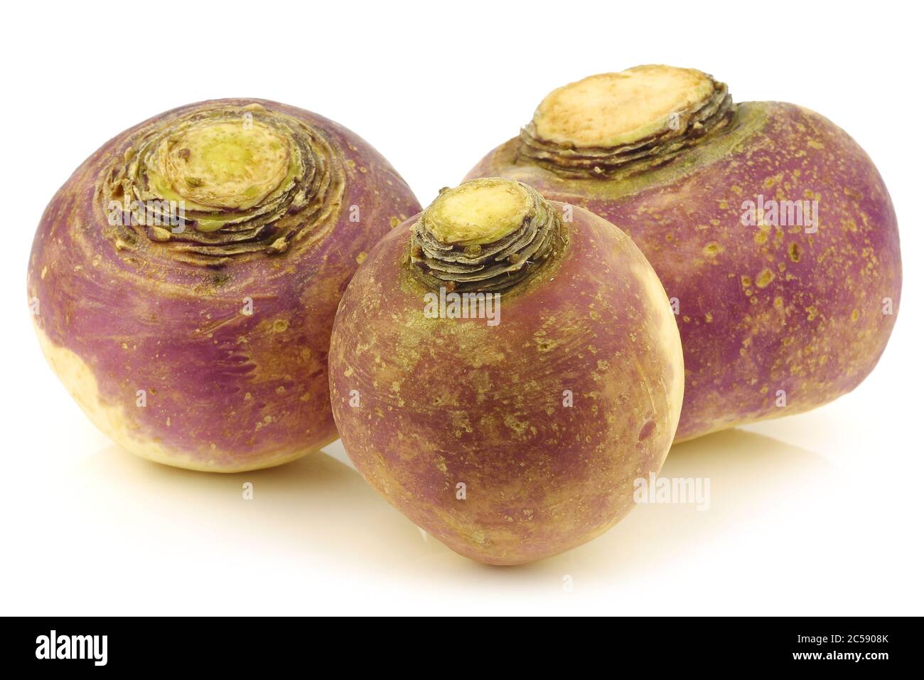 fresh turnips on a white background Stock Photo - Alamy