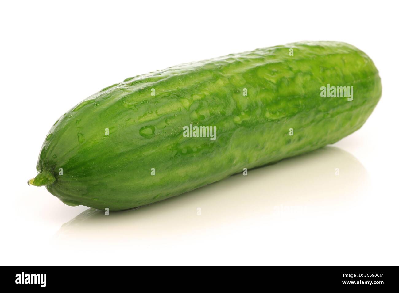 fresh turkish cucumber on a white background Stock Photo - Alamy