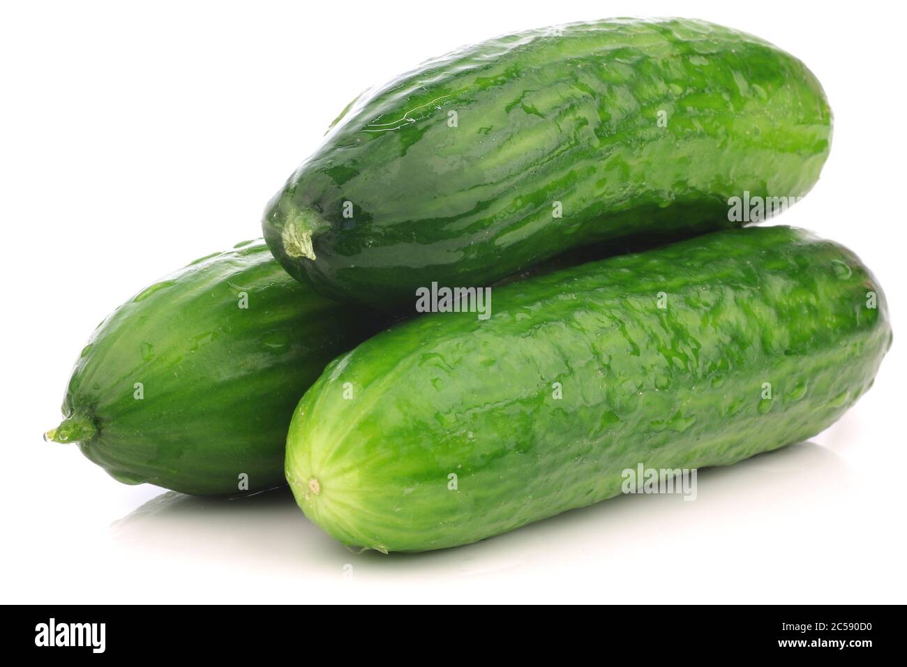 fresh turkish cucumber on a white background Stock Photo - Alamy