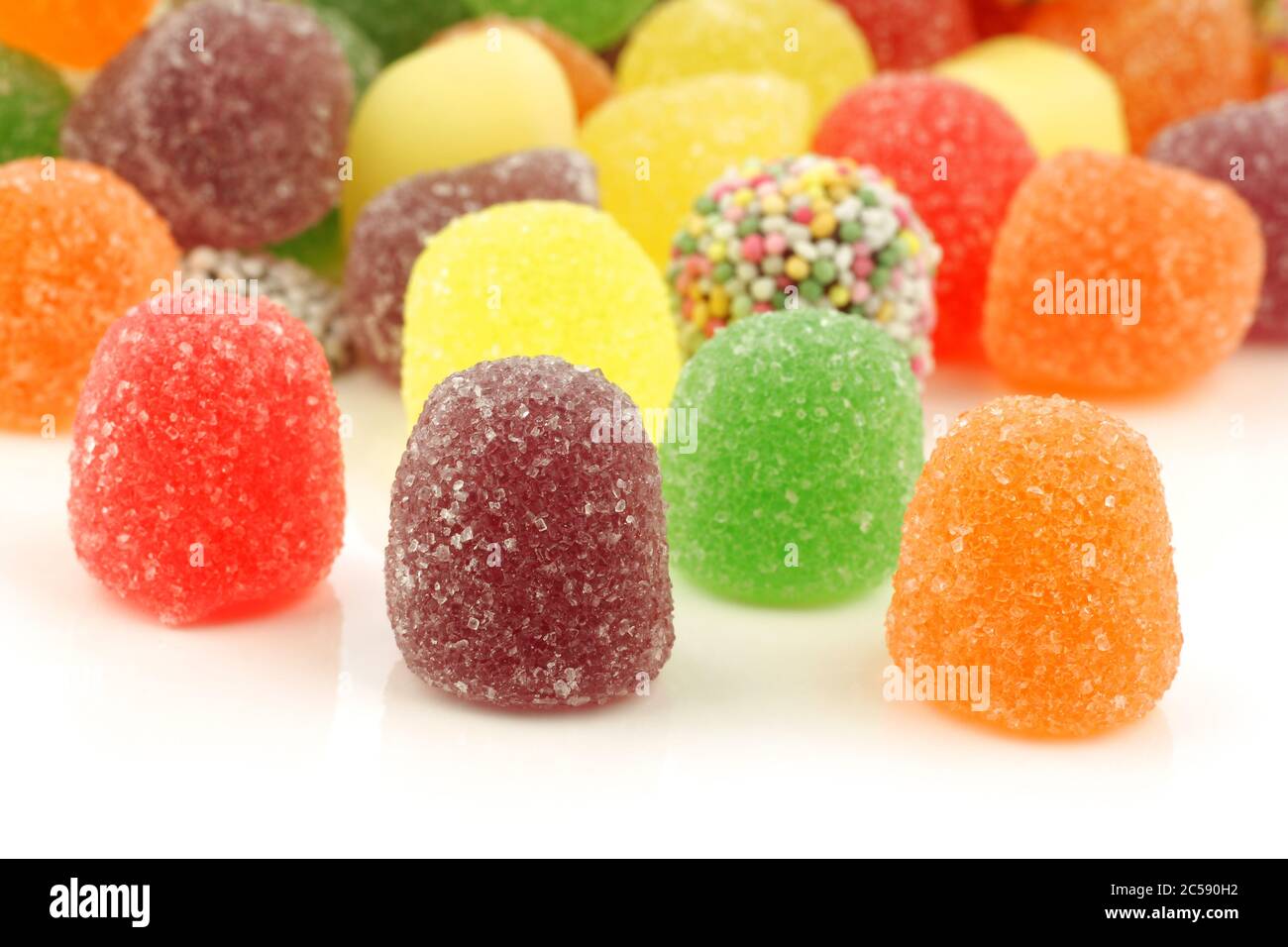 colorful tum tum candy on a white background Stock Photo - Alamy