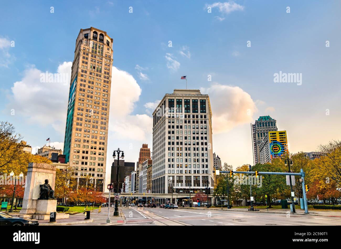 Historic buildings in Downtown Detroit, Michigan Stock Photo - Alamy
