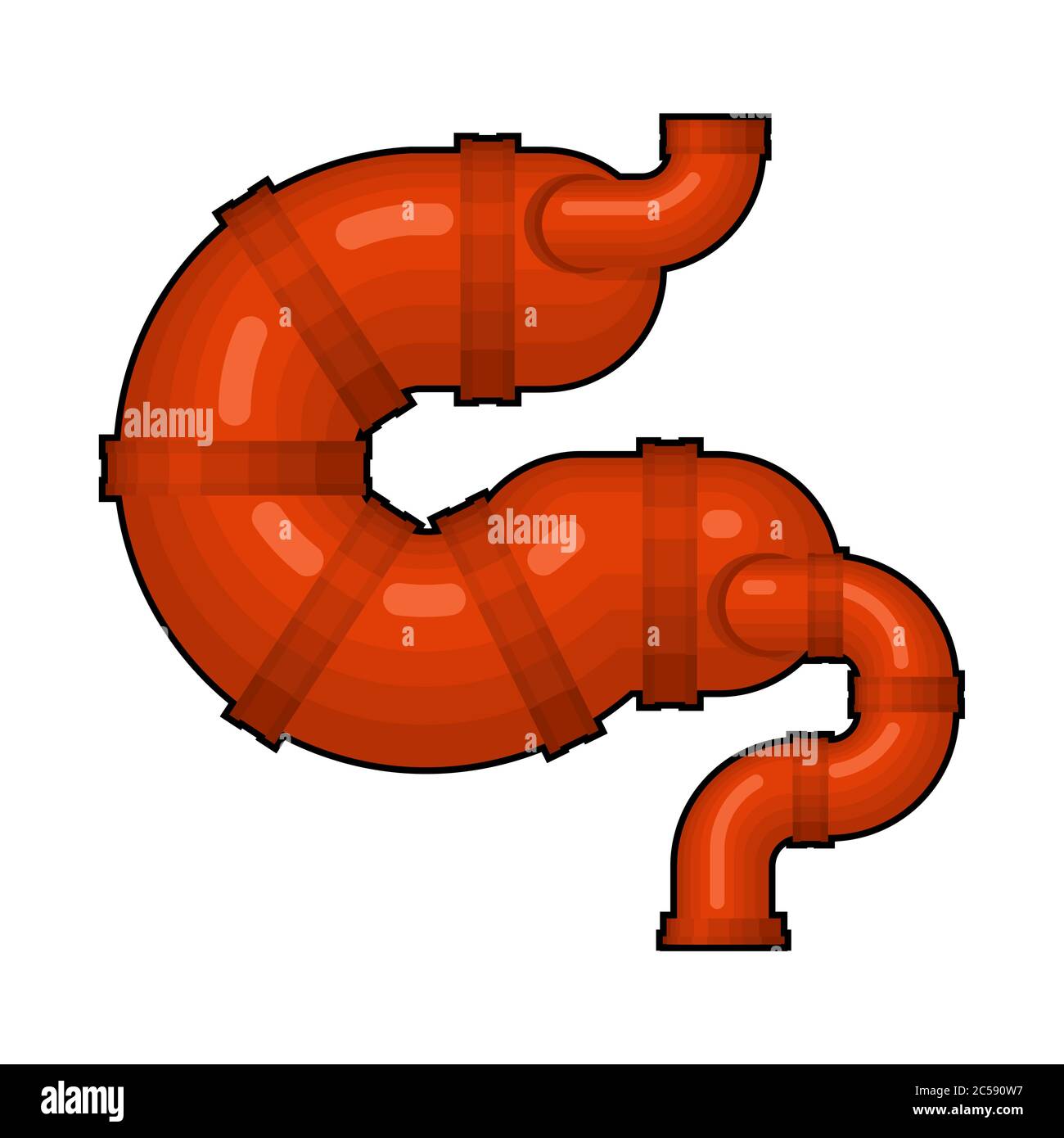 Metal stomach and intestines. Robotic internal organ. Cyborg organs ...