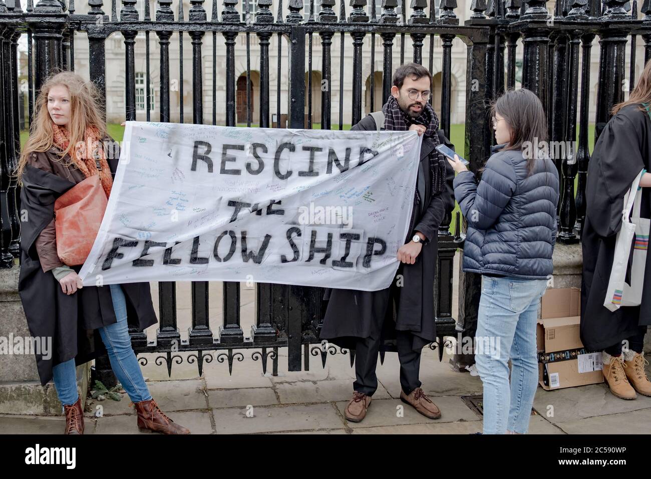 Young University students seen holding a peaceful protest in front of ...