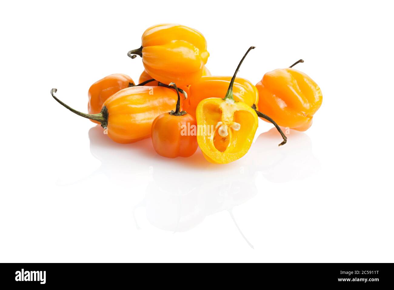 Cross section of chili pepper Cut Out Stock Images & Pictures - Alamy
