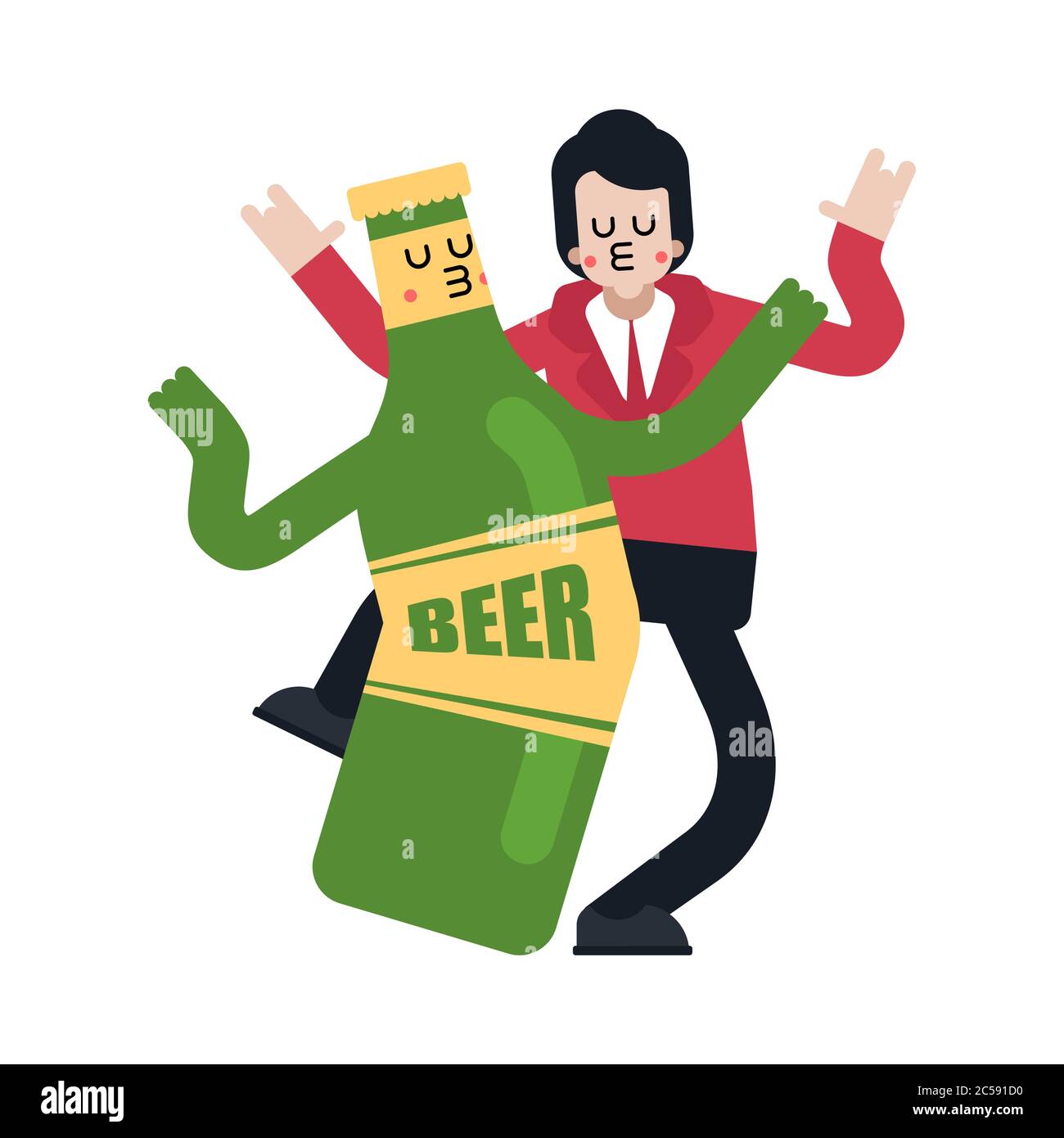 Dancing young people foam party Stock Vector Images - Alamy